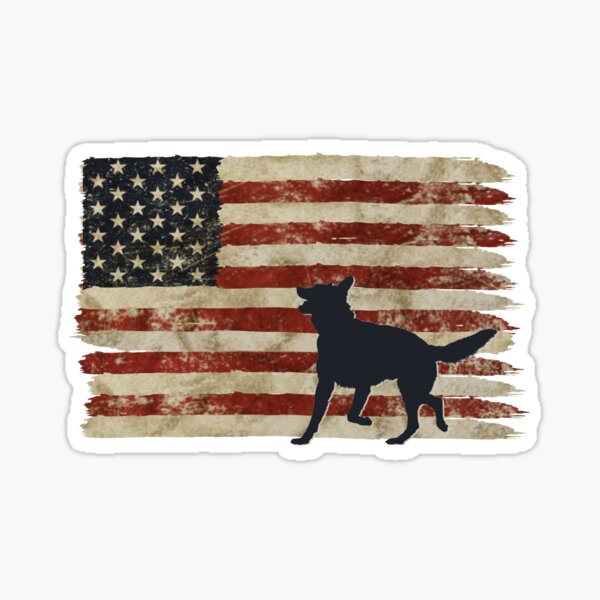 "Patriotic GSD" Sticker by SaintsPlace | Redbubble