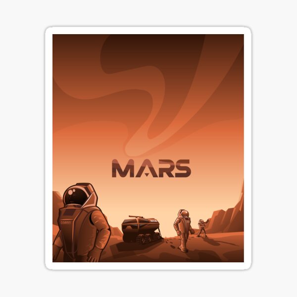 "Mars" Sticker by hypnotzd | Redbubble