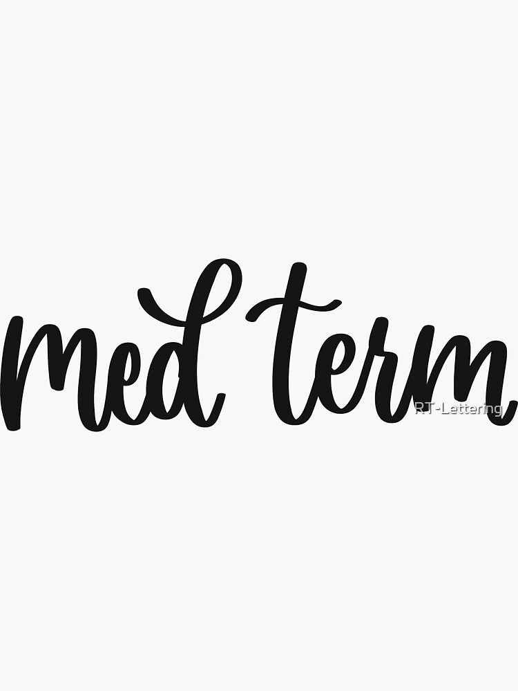 "Med Term - Folder/Binder " Sticker for Sale by RT-Lettering | Redbubble