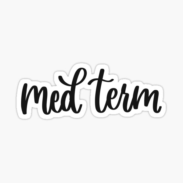 "Med Term - Folder/Binder " Sticker for Sale by RT-Lettering | Redbubble