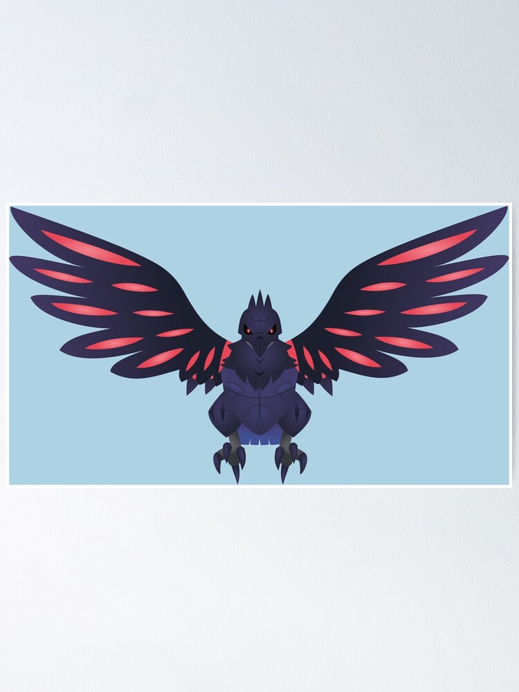 Poster « Corviknight (forme Gigantamax) », par Drawirm | Redbubble