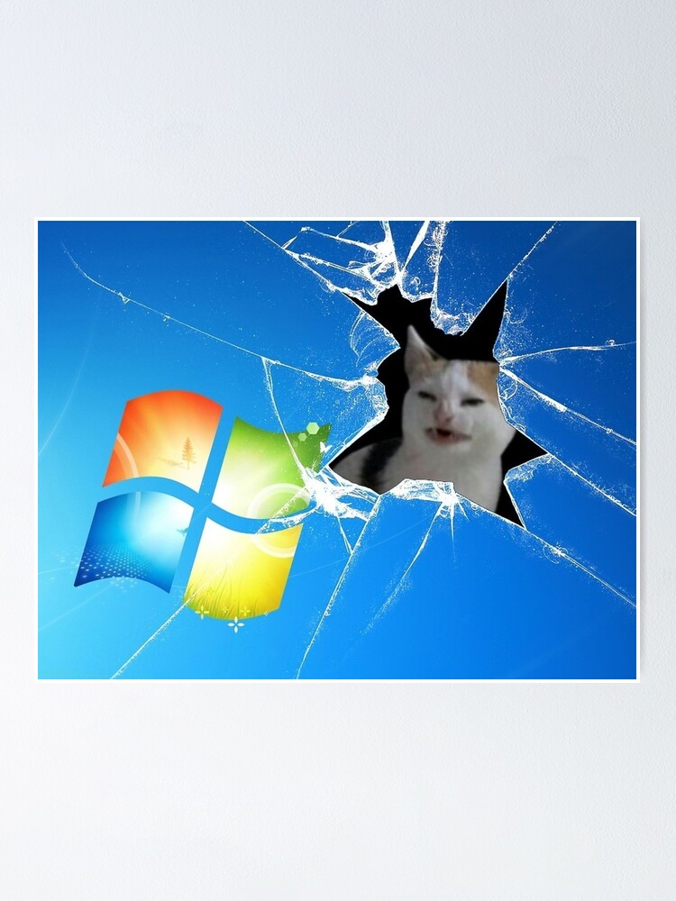 "Windows 7 Cat (Bigger)" Poster for Sale by MisterHP | Redbubble