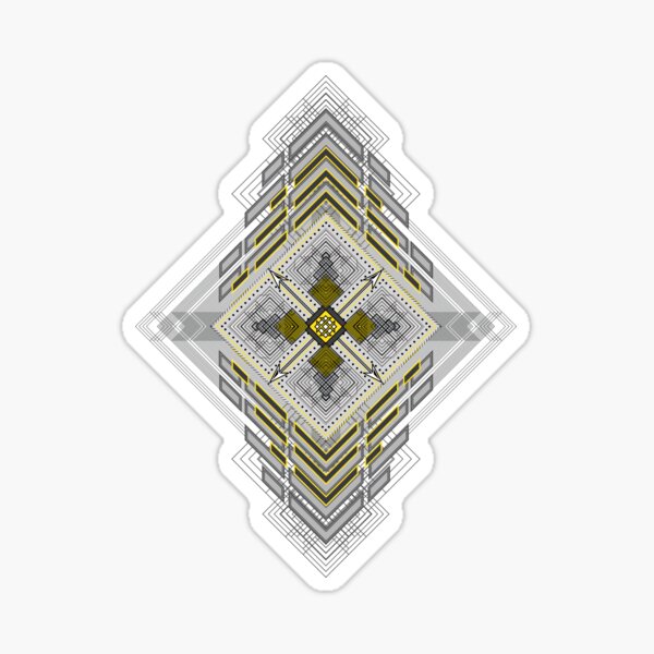 "Grey and yellow vigorous and bold geometric design with compass symbol ...