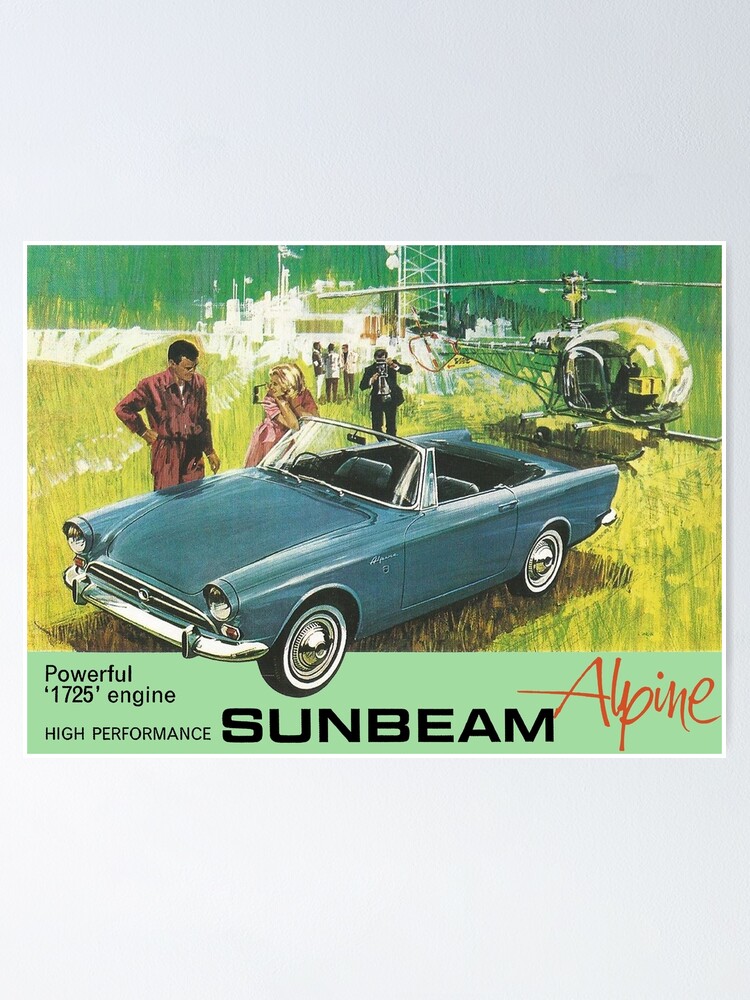 "SUNBEAM ALPINE" Poster by ThrowbackMotors | Redbubble