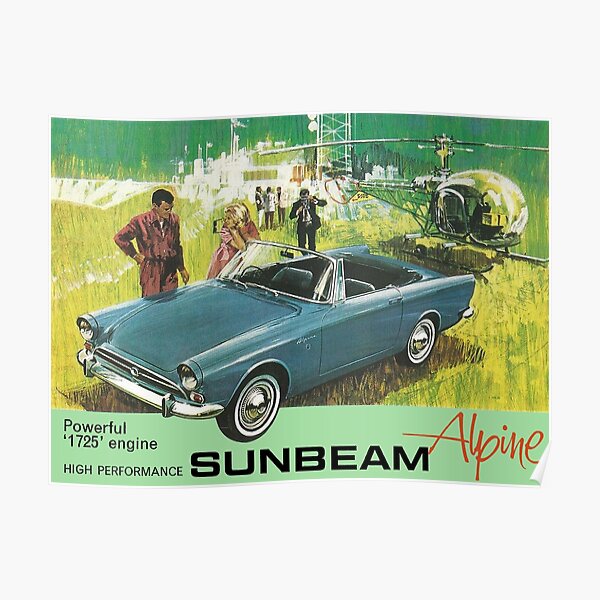 "SUNBEAM ALPINE" Poster by ThrowbackMotors | Redbubble