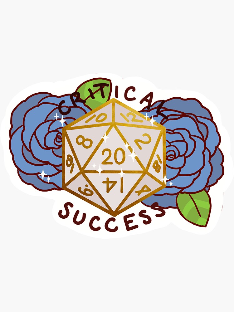 "dnd crit success sticker" Sticker for Sale by Naiimo | Redbubble