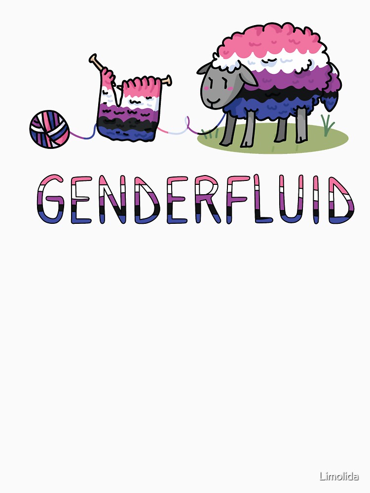 "Cute gender fluid fluffy sheep cartoon vector illustration motif set ...