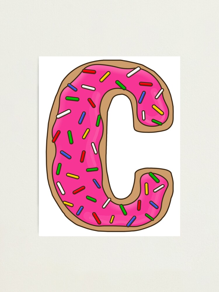 "Donut Letter C" Photographic Print by mynameisliana | Redbubble