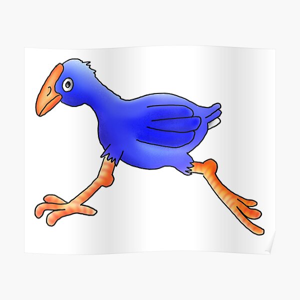"Pukeko Running. New Zealand Native Birds" Poster by killedbycute ...