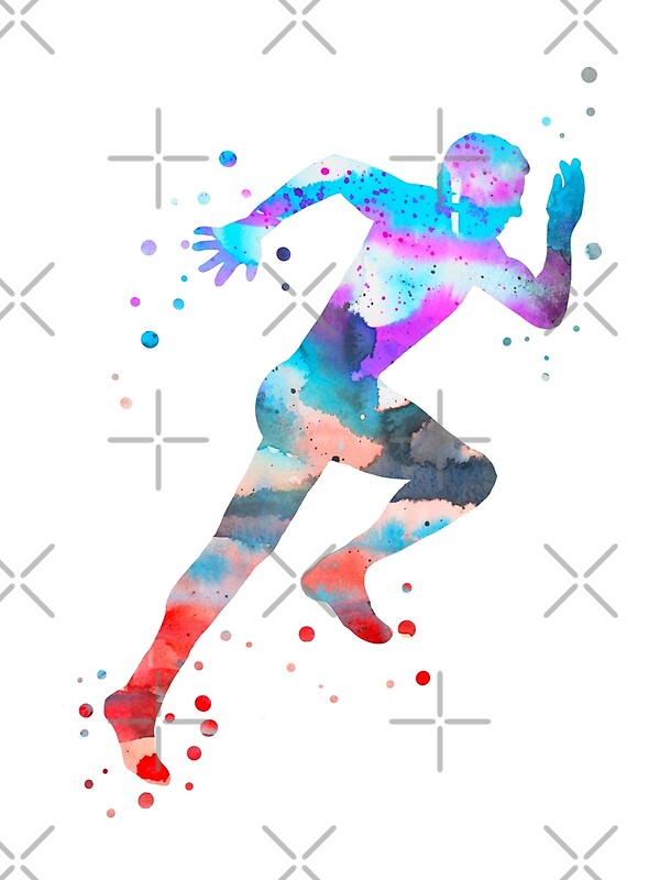 "Running man, running, man sport" by Rosaliartbook | Redbubble