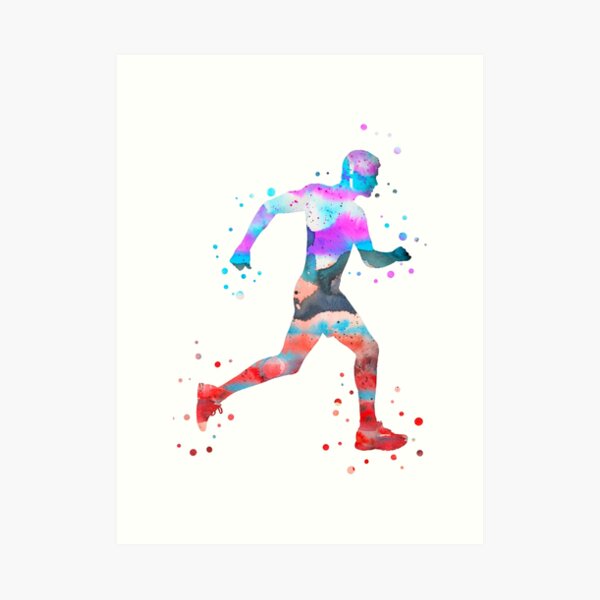 "Running man, running, man sport" Art Print for Sale by Rosaliartbook ...