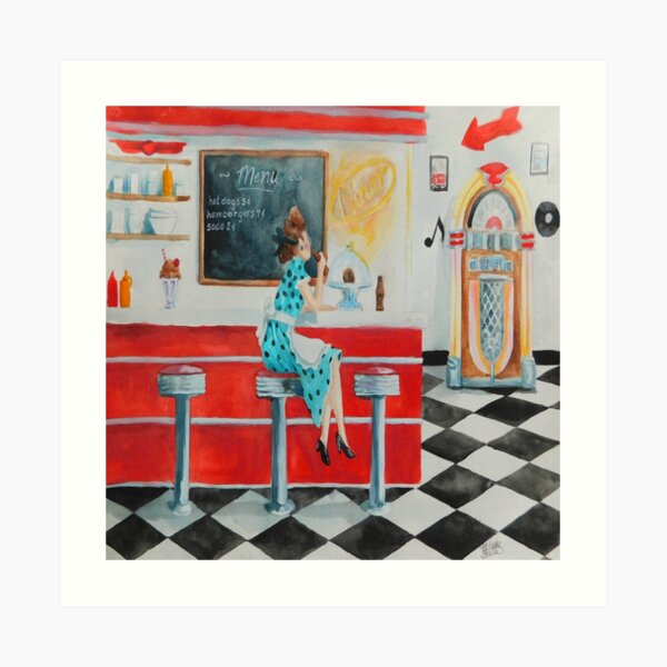 50s Diner Art Prints | Redbubble