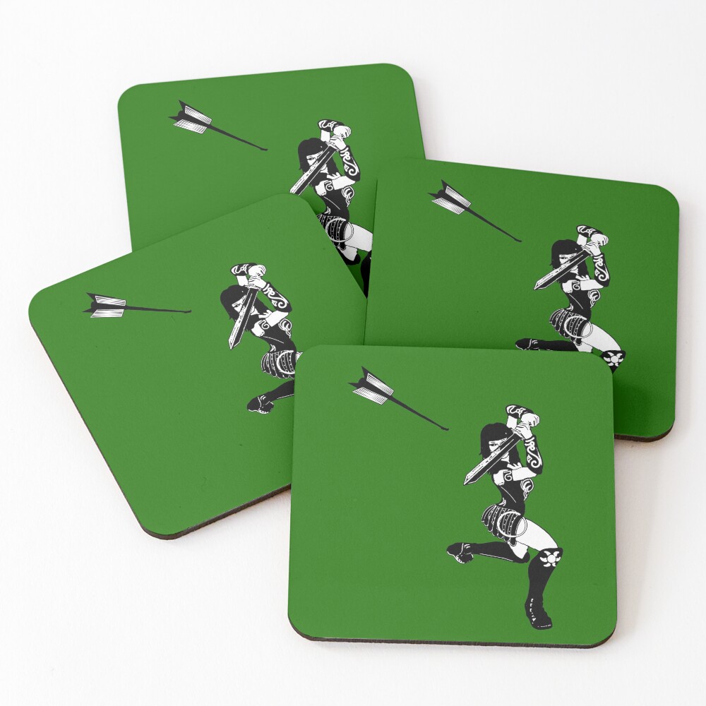 "Deflect Arrow!" Coasters (Set of 4) for Sale by LordNeckbeard | Redbubble