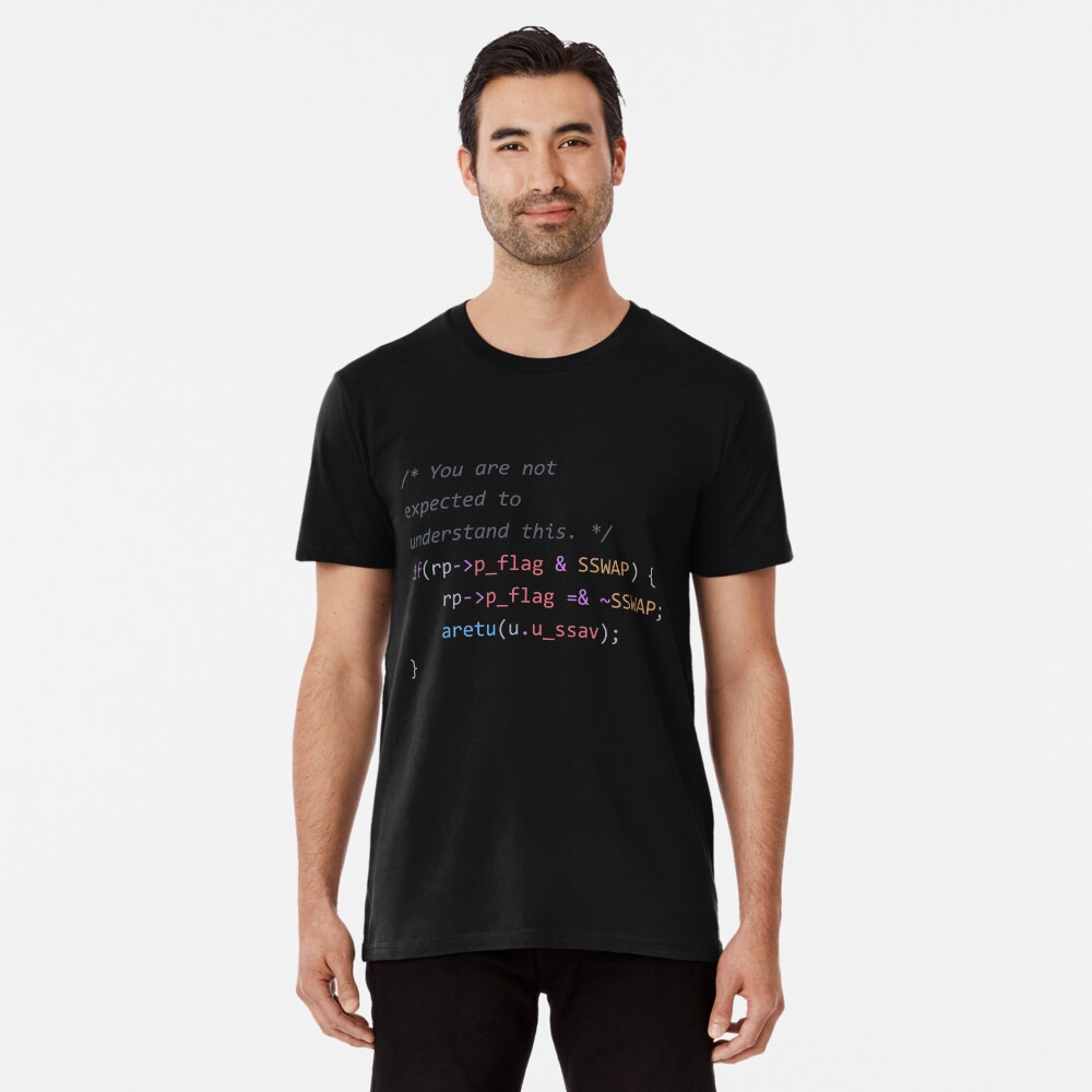""You are not expected to understand this." Code in C programming language" Essential T-Shirt ...