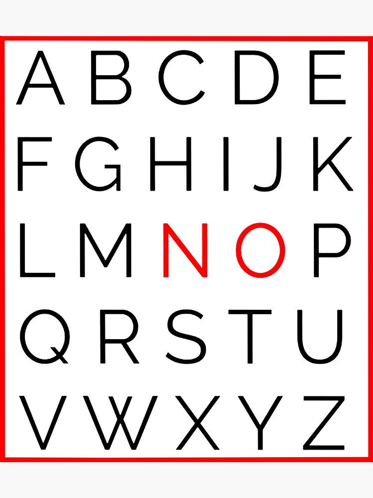 "NO MEANS NO - Alphabet Graphic Pop Art Modern Vintage Text Design ...