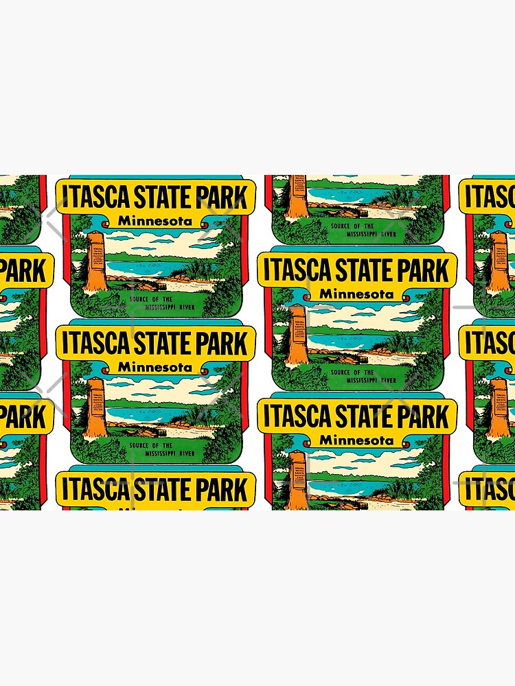 "Itasca State Park Minnesota Vintage Travel Decal" Zipper Pouch for ...