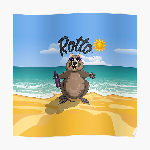 "Rotto - Rottnest Island Quokka on the Beach [Text Over] by Amanda M ...