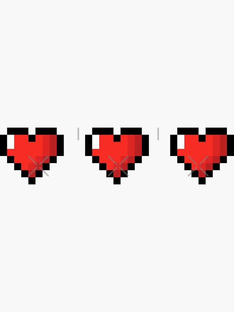"Full Pixel Hearts" Sticker by ravcnclaw | Redbubble