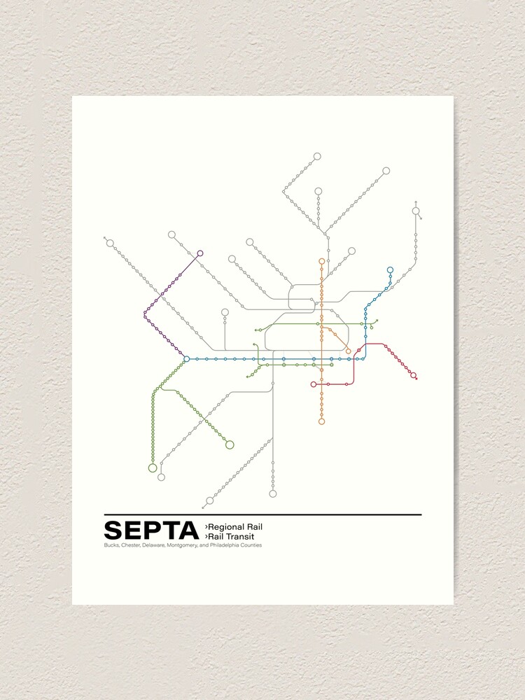 "SEPTA Transit Map" Art Print for Sale by philly-jawn | Redbubble
