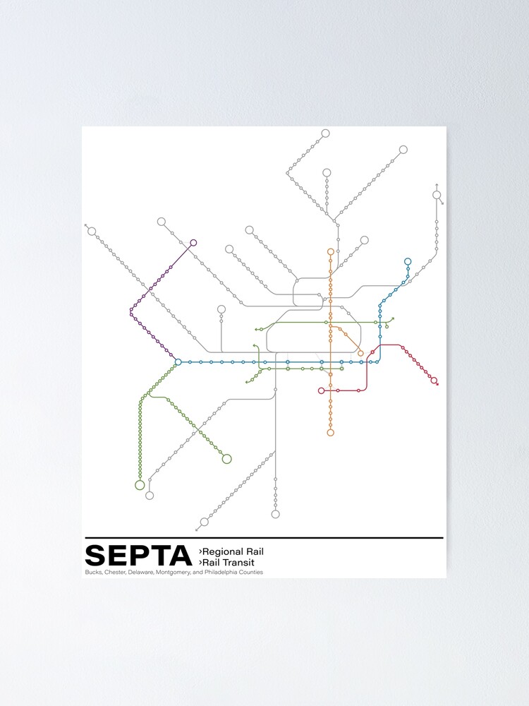 "SEPTA Transit Map" Poster for Sale by philly-jawn | Redbubble