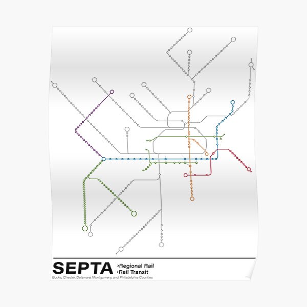 "SEPTA Transit Map" Poster for Sale by philly-jawn | Redbubble