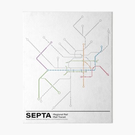 "SEPTA Transit Map" Art Board Print for Sale by philly-jawn | Redbubble