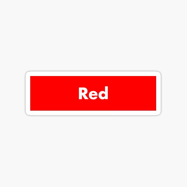 "Red Classic Box Logo" Sticker for Sale by landonromana9 | Redbubble