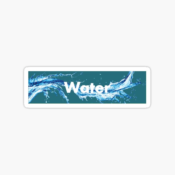 "Water Classic Box Logo" Sticker by landonromana9 | Redbubble