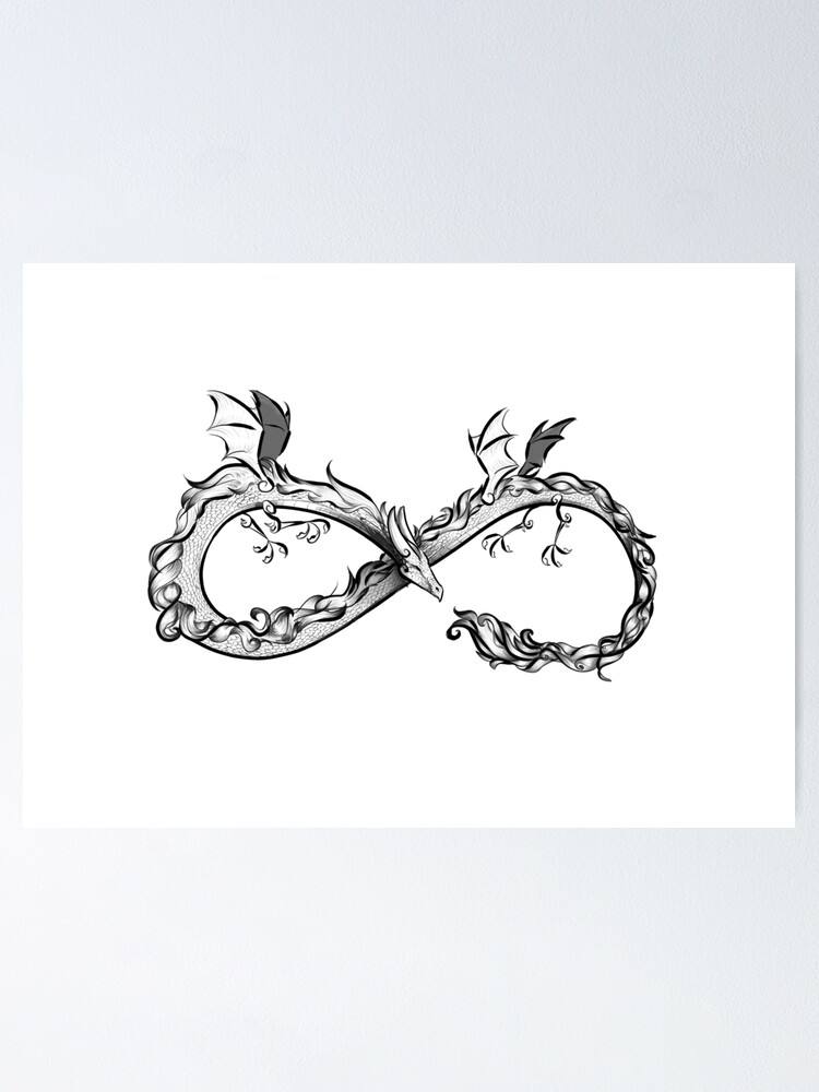 "Infinity Dragon" Poster for Sale by InkDoodleDesign | Redbubble