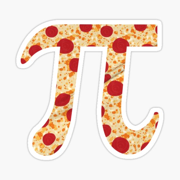 "Pizza Pi Funny Pizza Pie Pi Day Gift Design" Sticker for Sale by ...