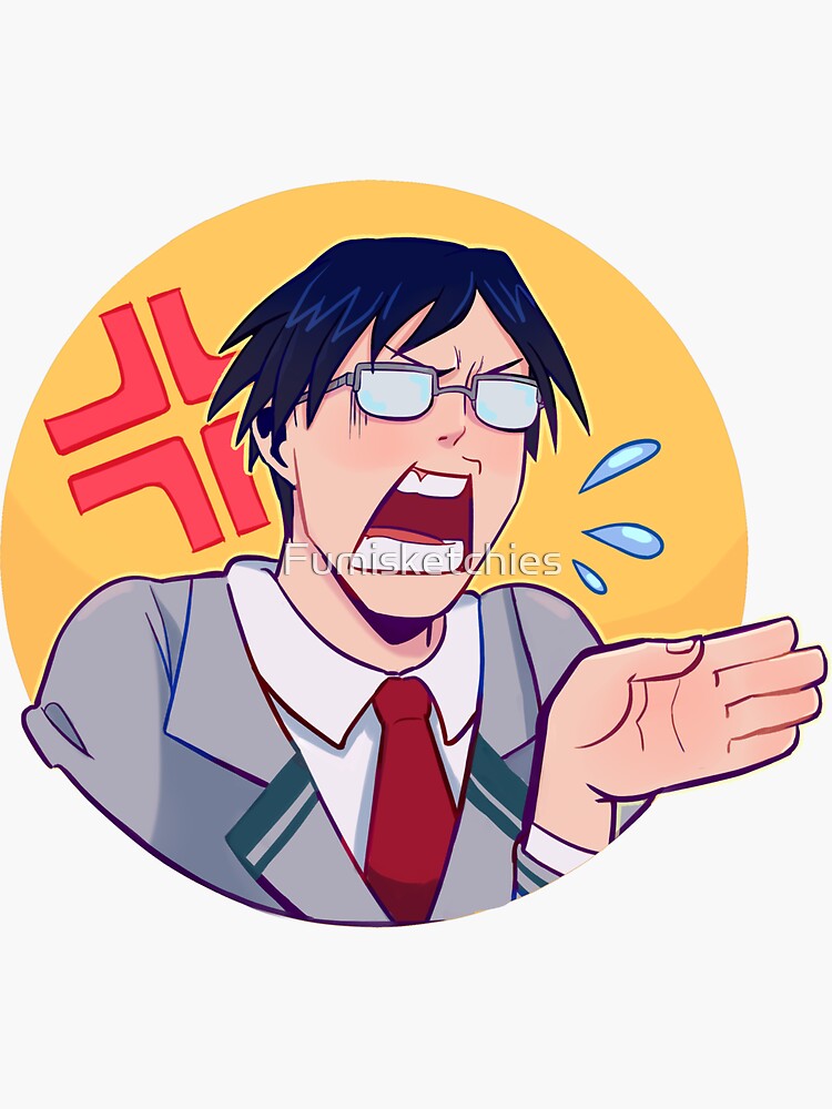 "Angry Iida" Sticker for Sale by Fumisketchies | Redbubble