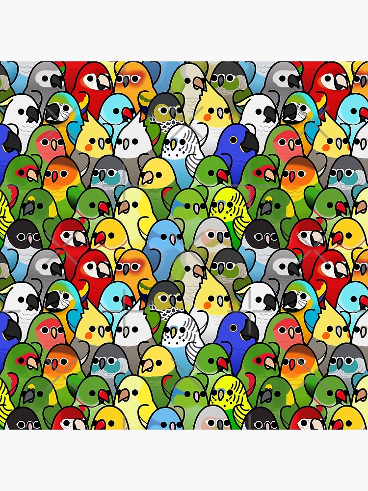 "Too Many Birds! Bird Squad 1" Throw Pillow by MaddeMichael | Redbubble