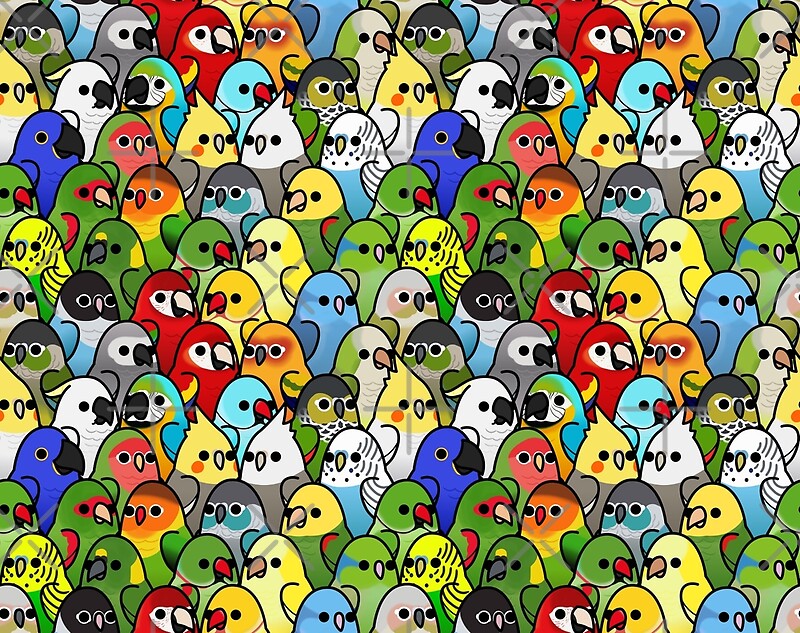 "Too Many Birds! Bird Squad 1" by MaddeMichael | Redbubble