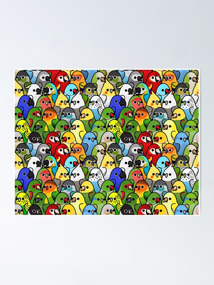 "Too Many Birds! Bird Squad 1" Poster for Sale by MaddeMichael | Redbubble