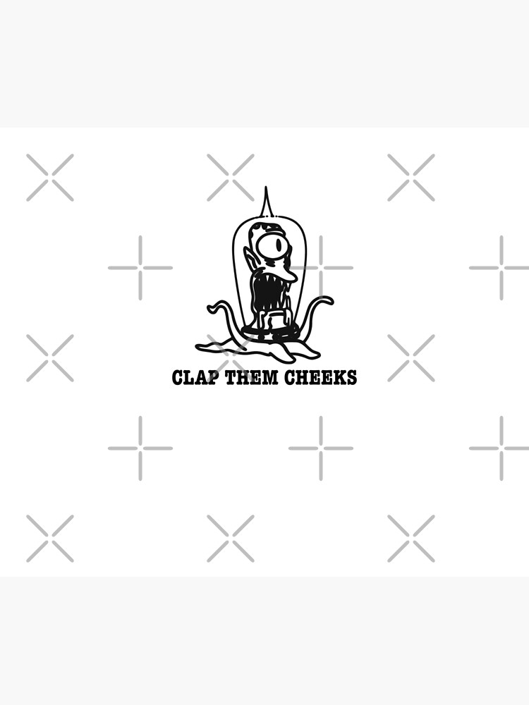 "Area 51 Simpsons Alien Clap Them Cheeks Meme Sticker" Art Print by ...