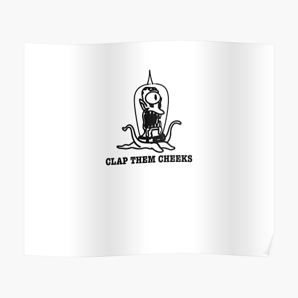 Póster «Pegatina Area 51 Simpsons Alien Clap Them Cheeks Meme» de ...