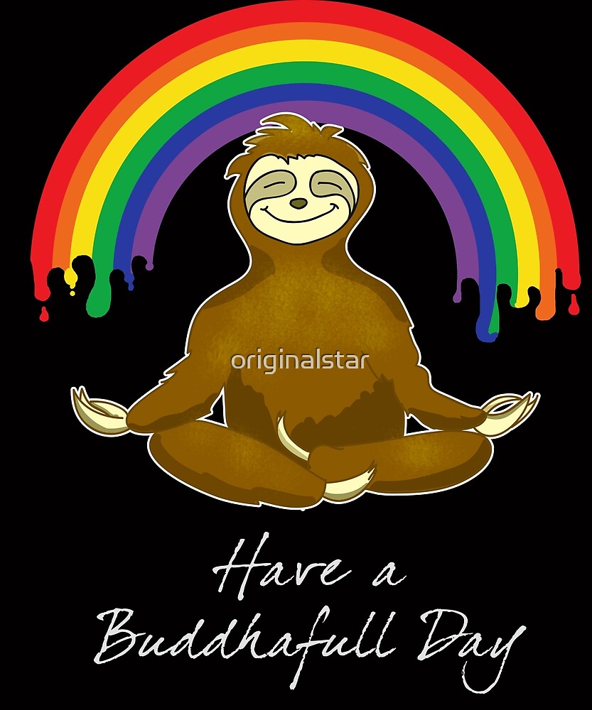 "sloth rainbow slothanimal lazy slow nap sleeping slow chill out chill ...