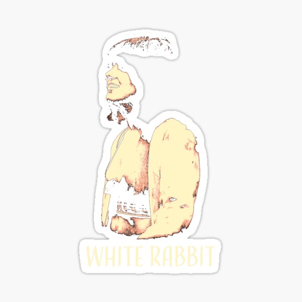 "White Rabbit" Sticker by Salocin | Redbubble
