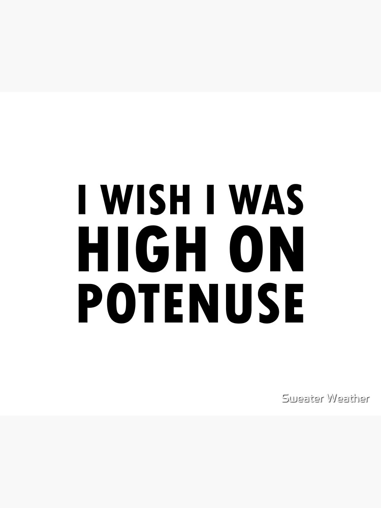 "I Wish I Were High On Potenuse Funny Geometry Math Shirt" Throw ...