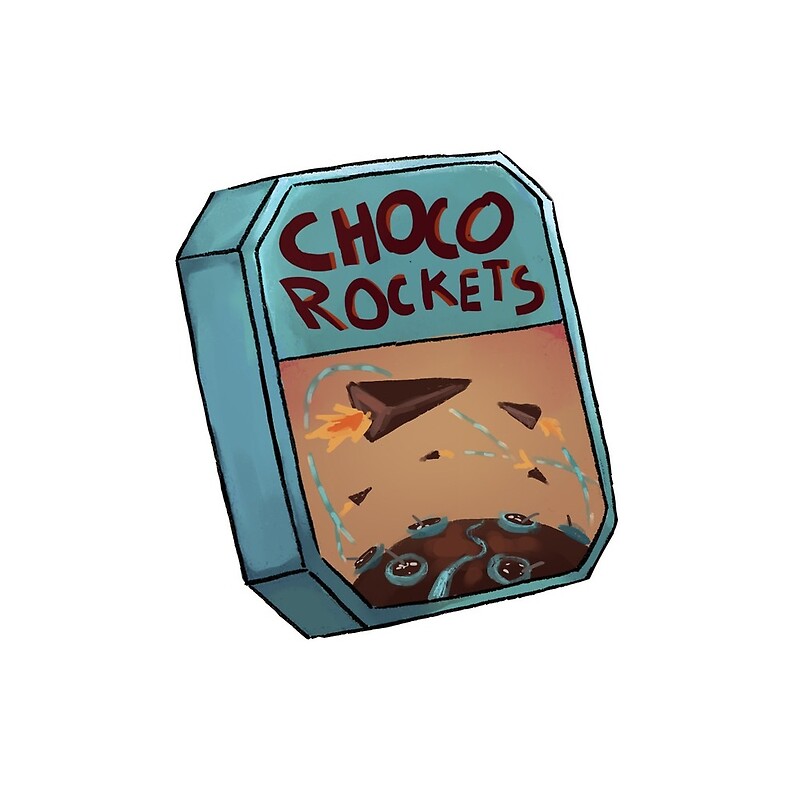 "Choco Rockets sticker" by ruvillie | Redbubble