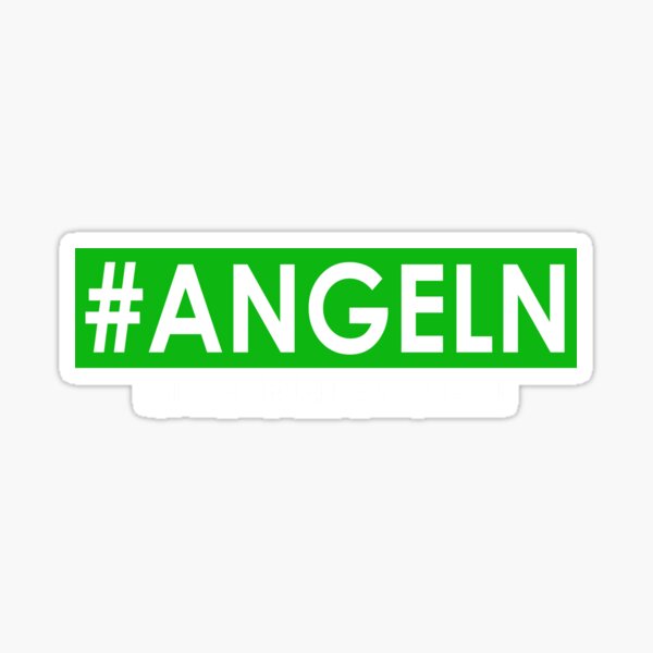 "#ANGELN is my passion angler carp and pike Petri Heil" Sticker for ...
