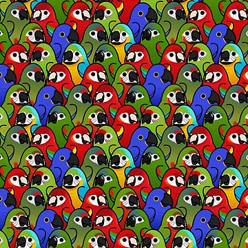 "Too Many Birds! - Macaw Squad" Sticker for Sale by MaddeMichael ...