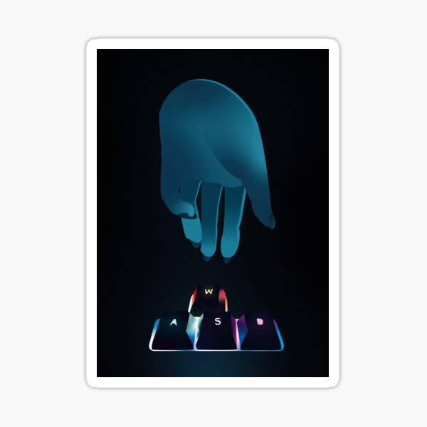 "WASD RGB" Sticker by shilat | Redbubble