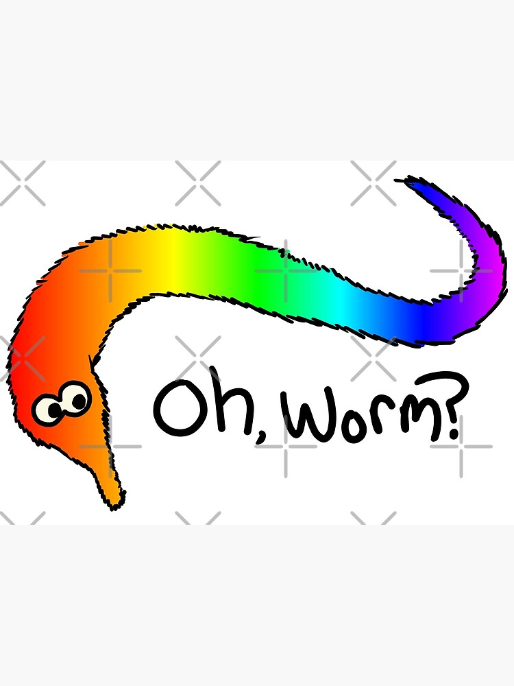 "Rainbow Worm" Poster for Sale by StitchTeeth | Redbubble