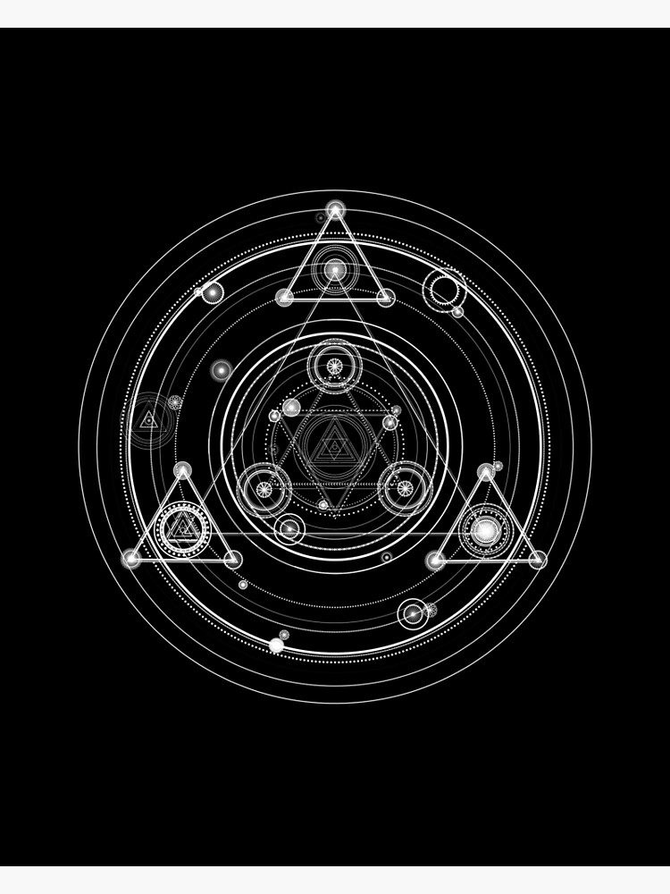 "Sacred geometry black and white geometric art" Poster by GeometricEye ...