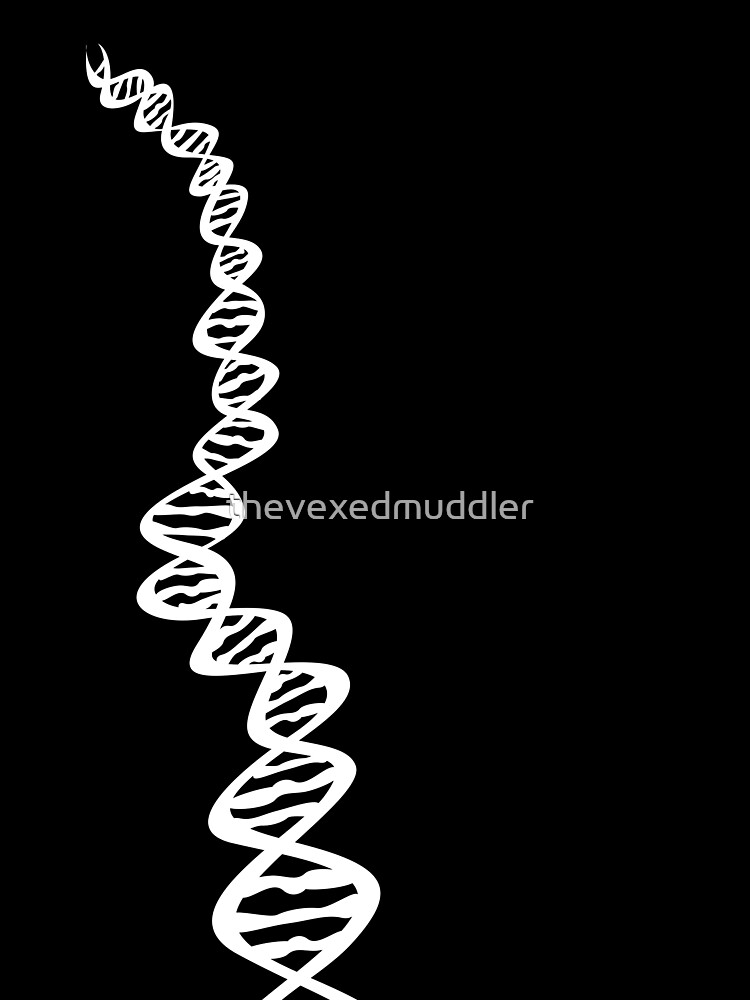 "DNA strand - white" T-shirt for Sale by thevexedmuddler | Redbubble ...