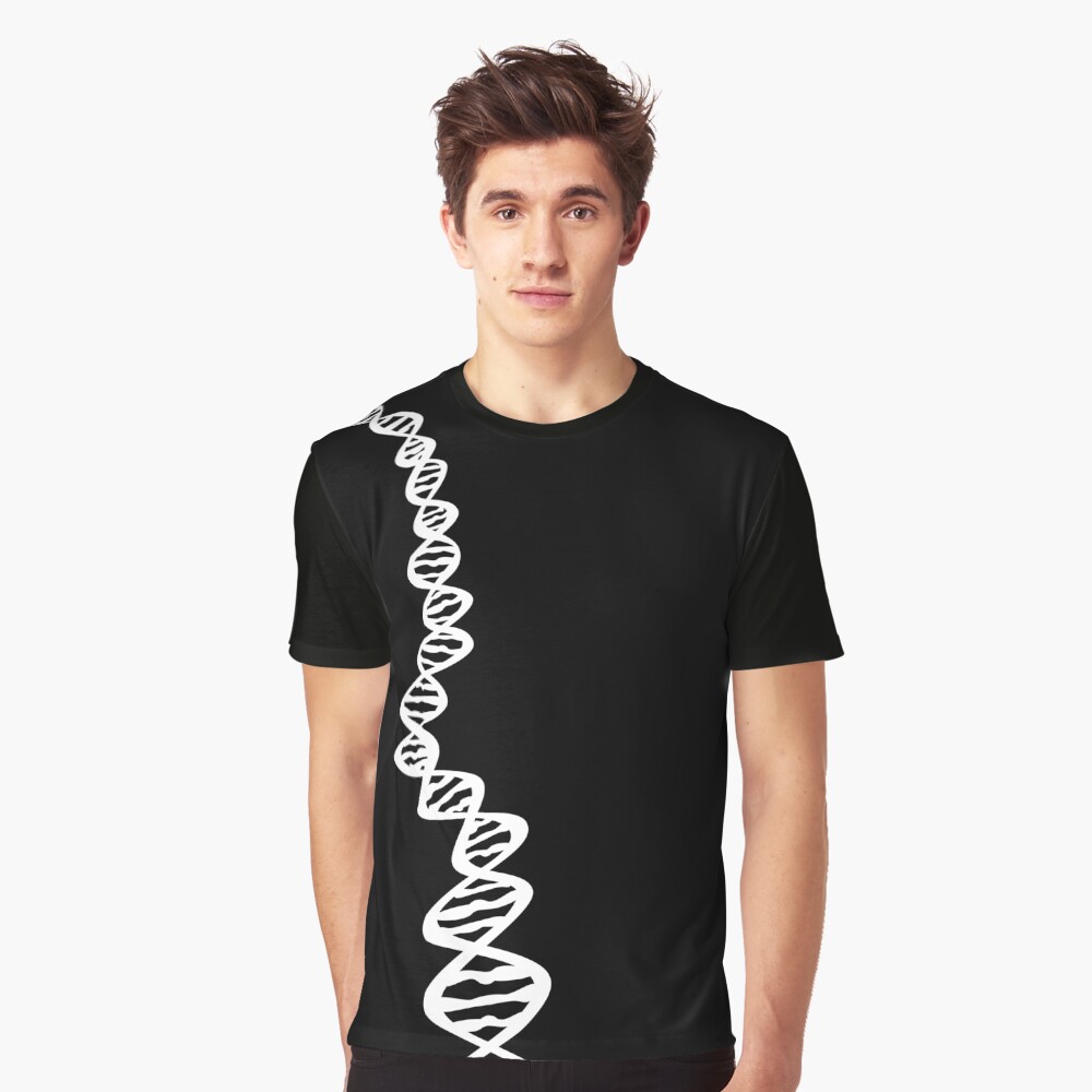 "DNA strand - white" T-shirt for Sale by thevexedmuddler | Redbubble ...