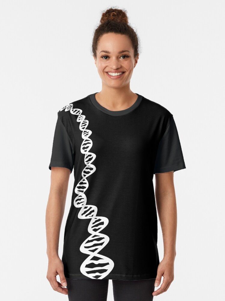 "DNA strand - white" T-shirt for Sale by thevexedmuddler | Redbubble ...