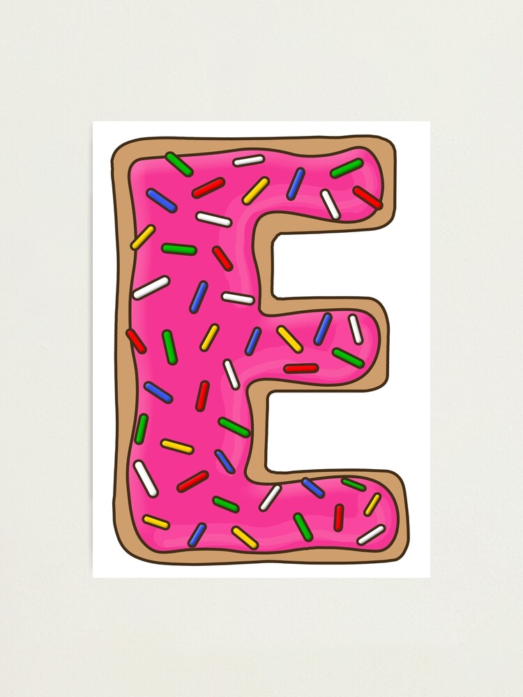 "Donut Letter E" Photographic Print for Sale by mynameisliana | Redbubble