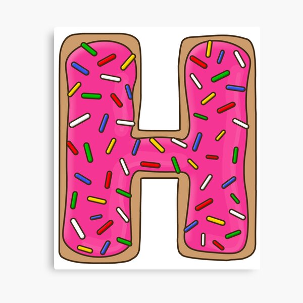 "Donut Letter H" Canvas Print by mynameisliana | Redbubble